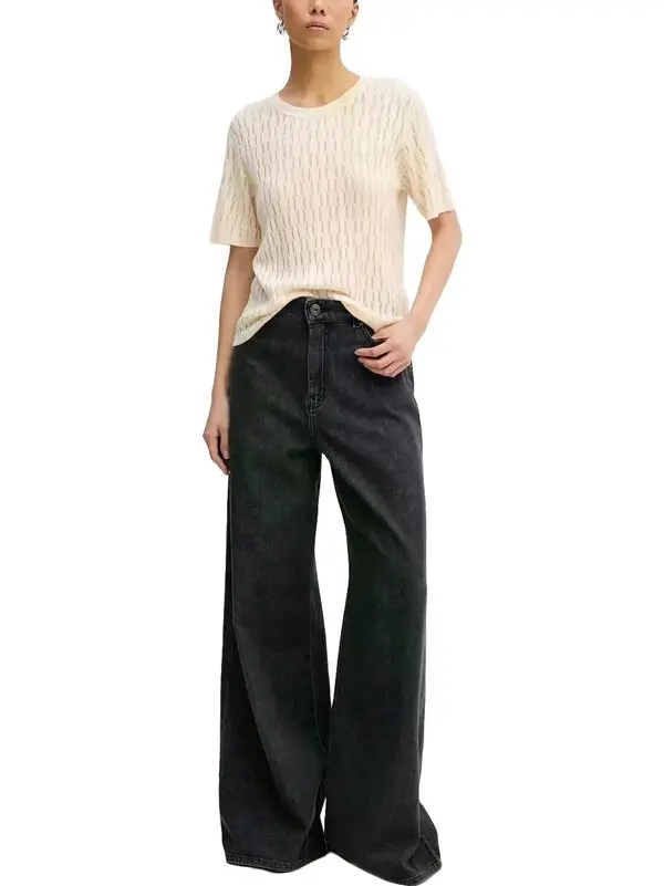 Patrizia Pepe Openwork T-shirt - Neutrals