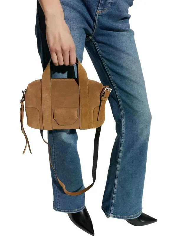 ALLSAINTS Ares Buckle Leather Tote Bag - Neutrals