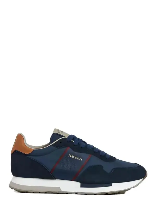 HACKETT Suede Panelled Sneakers - Blue