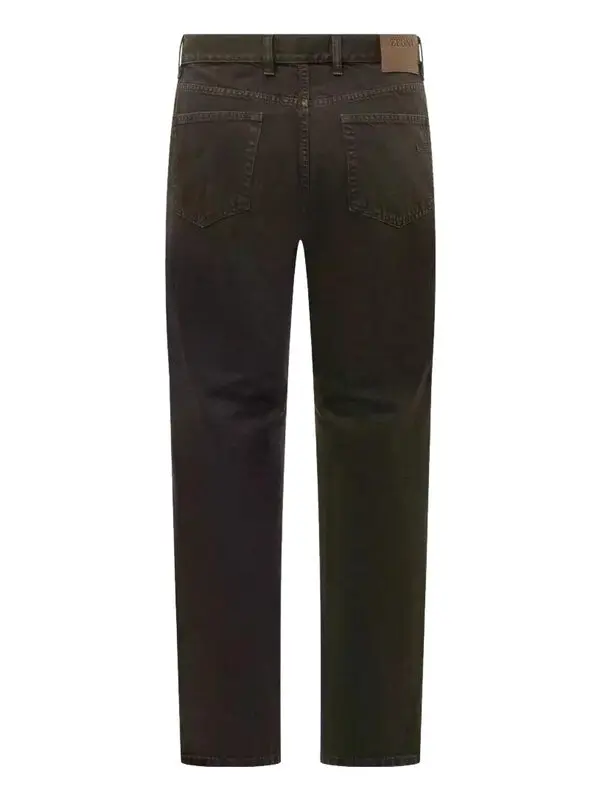 Zegna Stright-leg Cotton Jeans - Brown