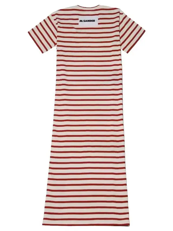 JIL SANDER Striped Maxi Dress - Neutrals