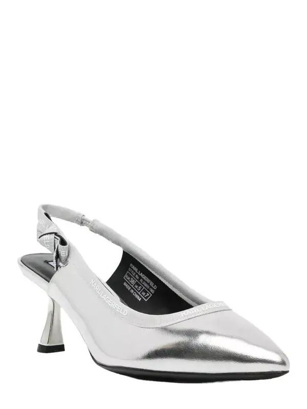 Karl Lagerfeld 40mm Panache Pumps - Silver