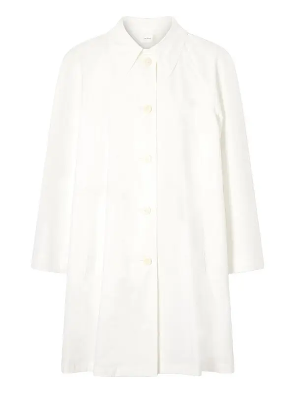 THE ROW Hawkins Cotton-poplin Coat - White
