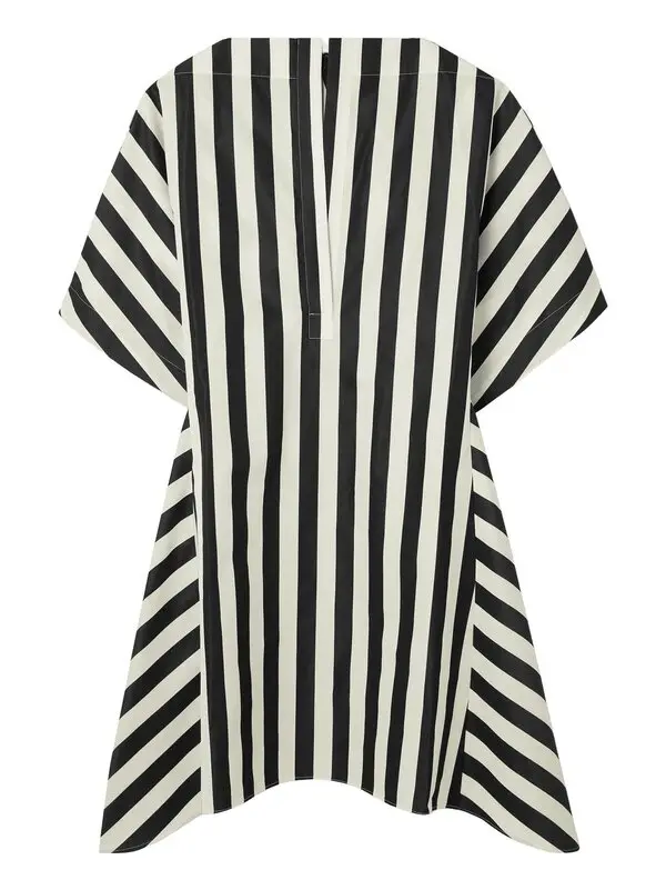 Jacquemus Moisson Oversized Striped Cotton And Silk-blend Midi Dress - Multi