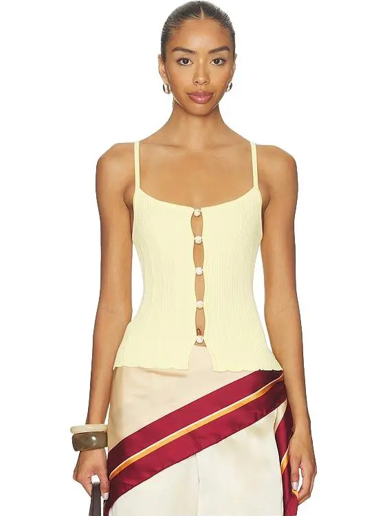 SNDYS. Odessa Knit Tank Top - Lemon