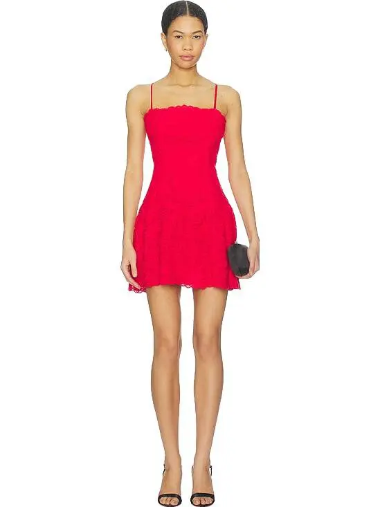 Saylor Gabriele Lace Dress - Red