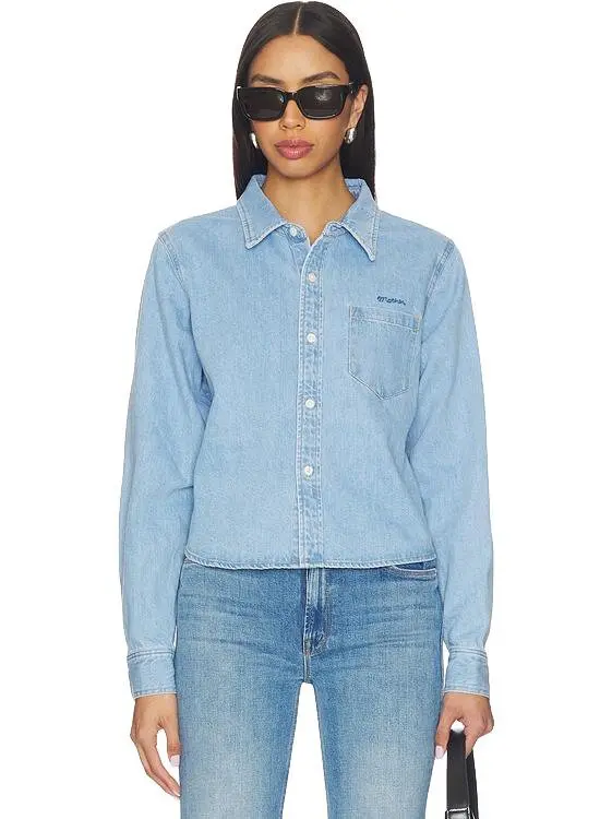 MOTHER The Honor Roll Shirt In Denim - Blue