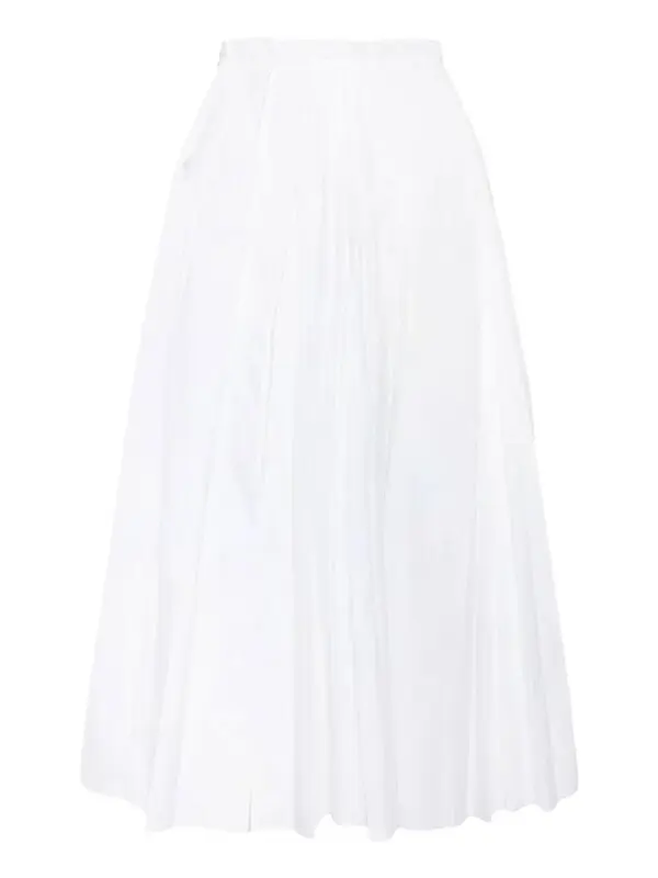 JIL SANDER Pleated Mid-length Skirt - White