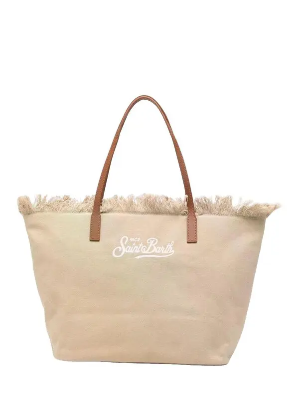 MC2 SAINT BARTH City Fringed Tote Bag - Neutrals