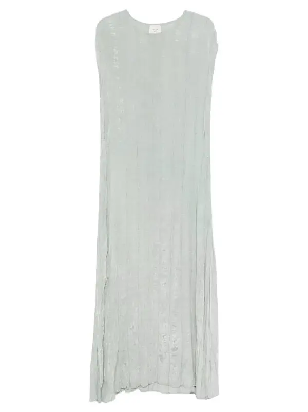 ALYSI Ribbed Sleeveless Midi Dress - Blue