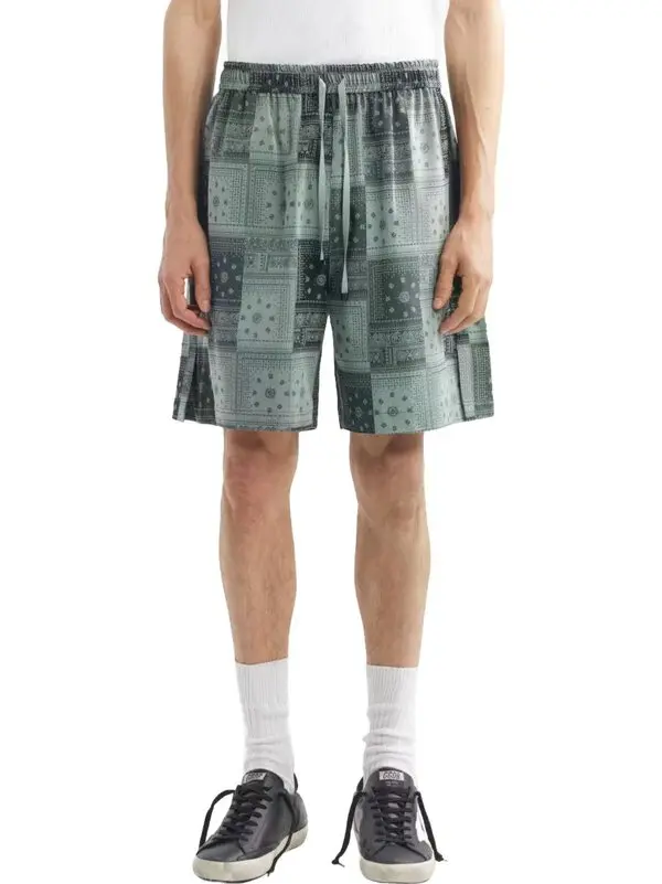 OFF DUTY Uji Shorts With Bandana Print - Grey