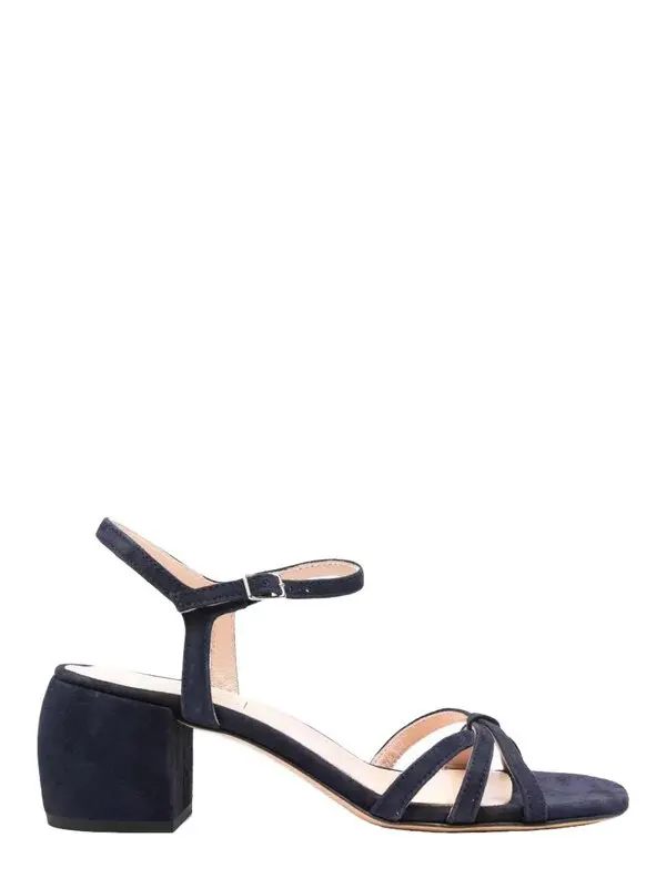 Agl Suede Strappy Sandals With Knot Detail - Blue