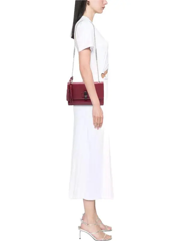 Gucci Medium Leather Miss Bamboo Crossbody Bag - Red