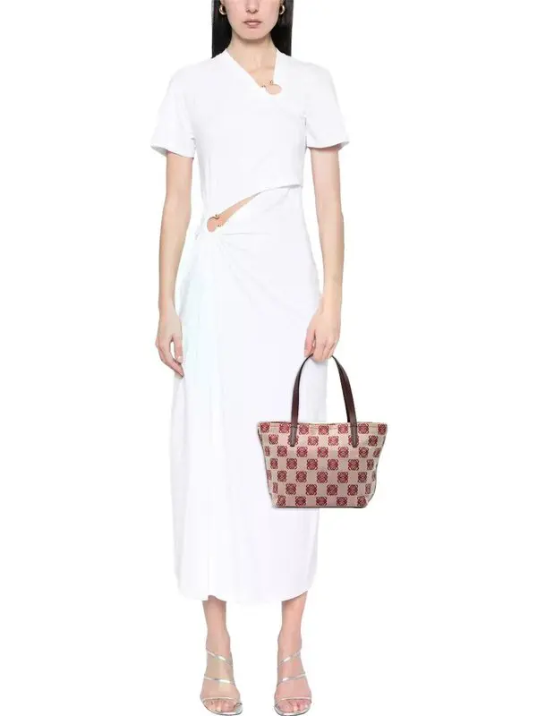 Loewe Anagram Canvas Tote Bag - Red