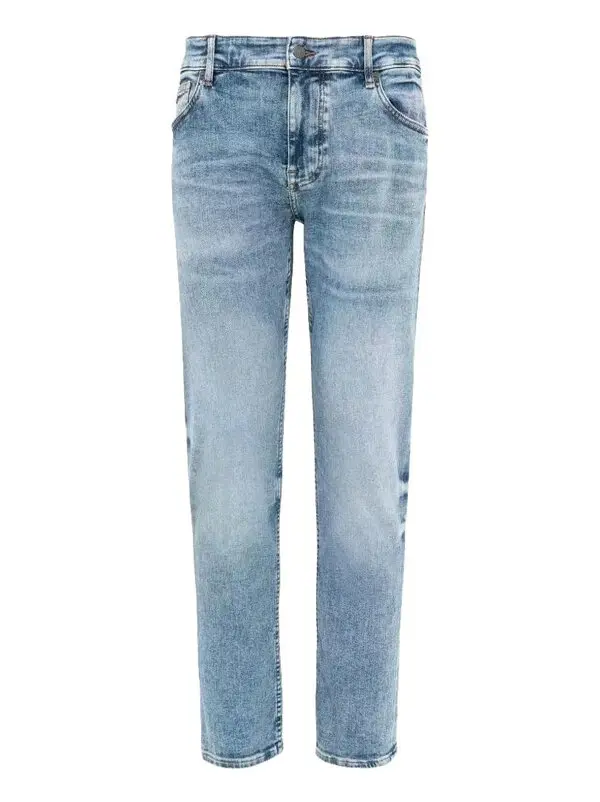 BOSS Slim Fit Jeans With Logo Patch - Blue