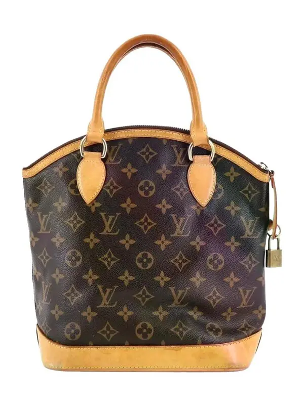 LOUIS VUITTON Lockit Handbag Monogram Canvas Pm Satchel - Brown