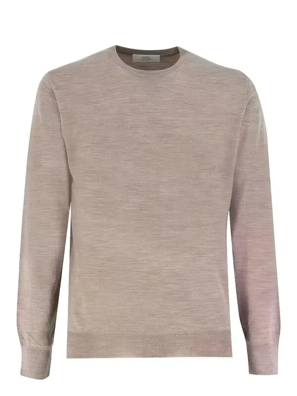 MAURO OTTAVIANI Crewneck Knitted Sweatshirt - Neutrals