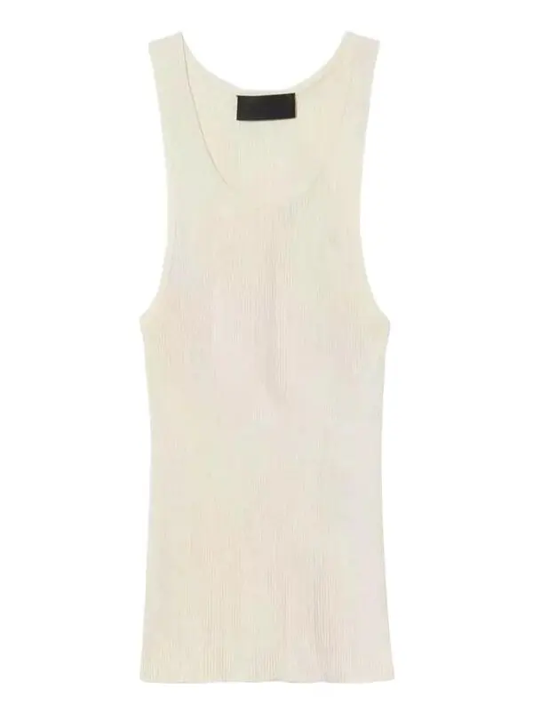 NILI LOTAN Sleeveless Scoop Neck Tank Top - Neutrals