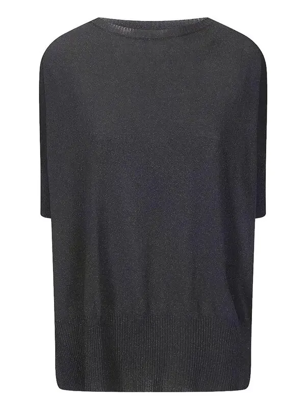 ARCHIVIO B Lurex Knit Top - Black