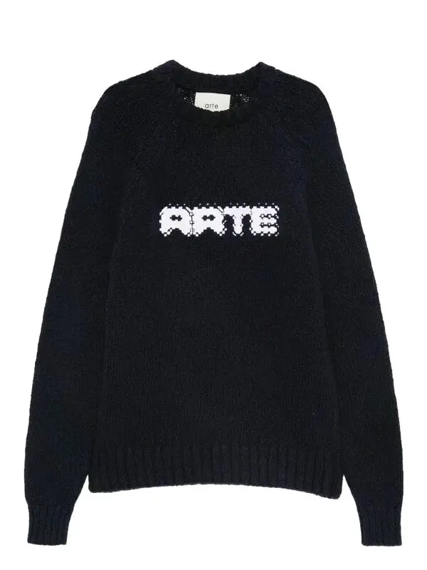 ARTE ANTWERP Crew Neck Sweater - Blue