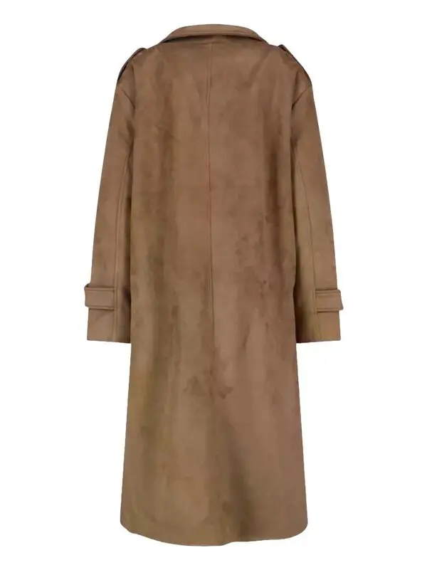 THE FRANKIE SHOP Double-breasted Belted Coat - Brown