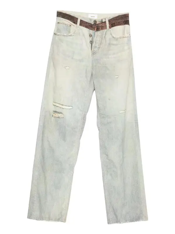 HAIKURE Bonnie Printed-belt Trousers - Blue