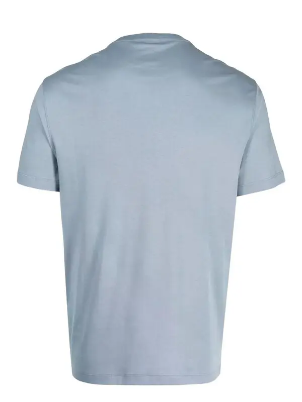 Michael Kors Embroidered-logo Cotton T-shirt - Blue
