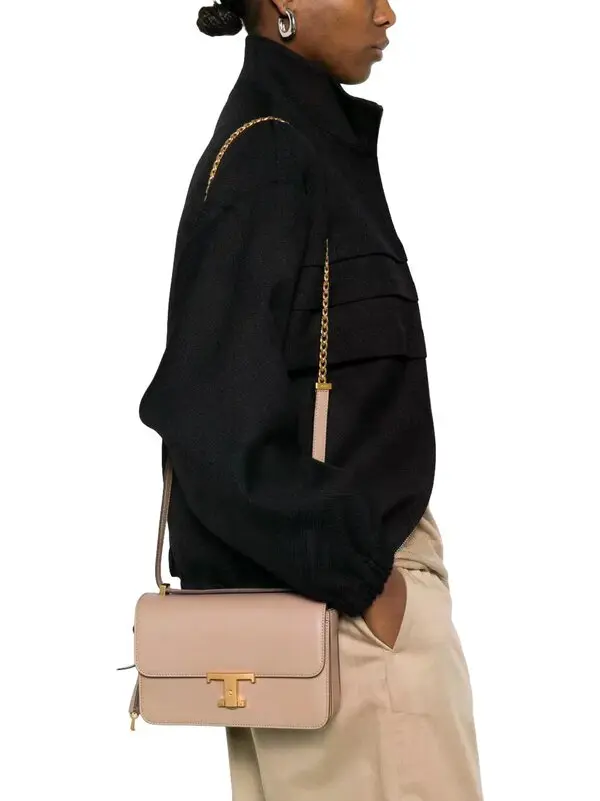 TOD'S Mini Bag With Top Handle And Chain Strap - Neutrals