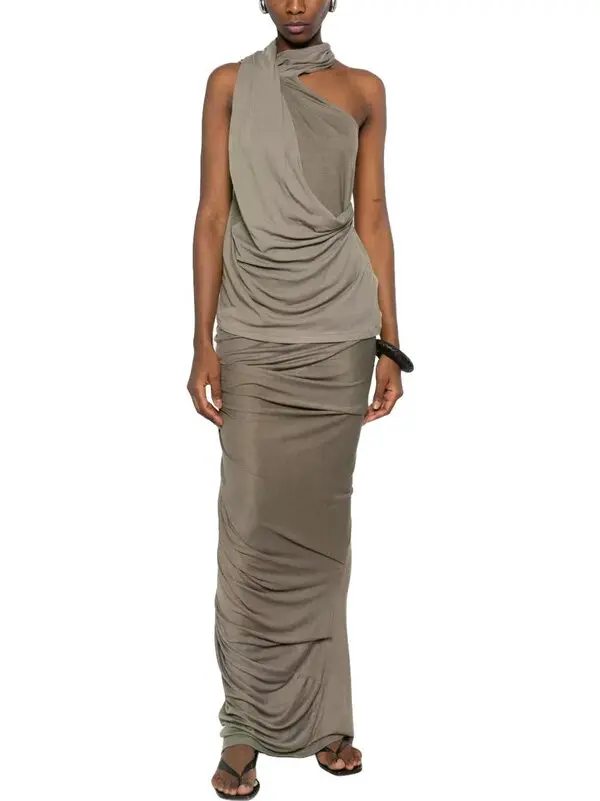 ENTIRE STUDIOS Dia Draped-design Maxi Skirt - Neutrals