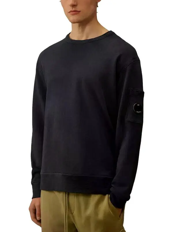 C.P. COMPANY Crewneck Sweatshirt With Lens Detail - Blue