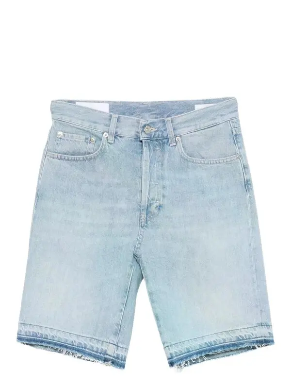 DONDUP Frayed Hem Denim Shorts - Blue