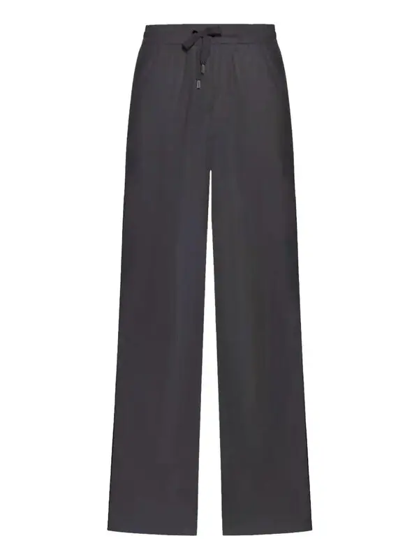 Brunello Cucinelli Cotton Drawstring Trousers - Grey