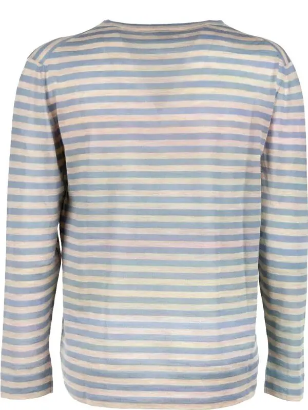 Malo Striped Knitted Sweatshirt - Blue