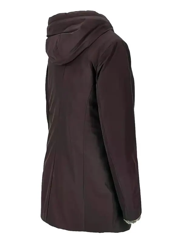 SUNS Marmolada Hooded Fur-lined Coat - Brown