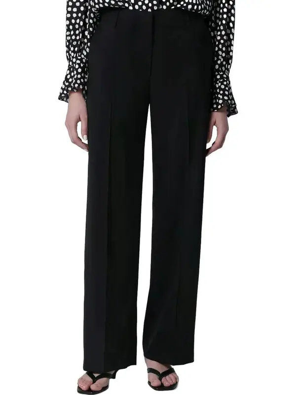 PT TORINO Francoise Wide Leg Trousers - Black