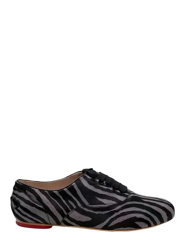 Hogan Zebra-print Lace-up Sneakers - Black