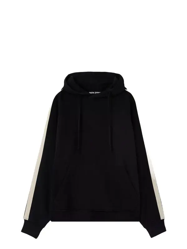 Palm Angels Curved-logo Track Hoodie - Black