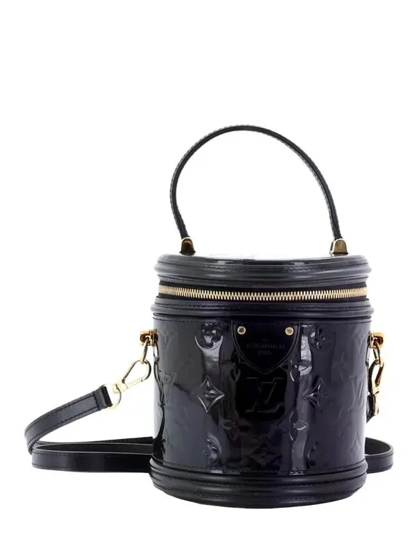 LOUIS VUITTON Cannes Handbag Monogram Vernis Crossbody Bag - Black