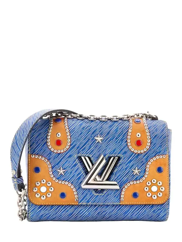 LOUIS VUITTON Epi Leather Twist Handbag Mm Studded - Blue