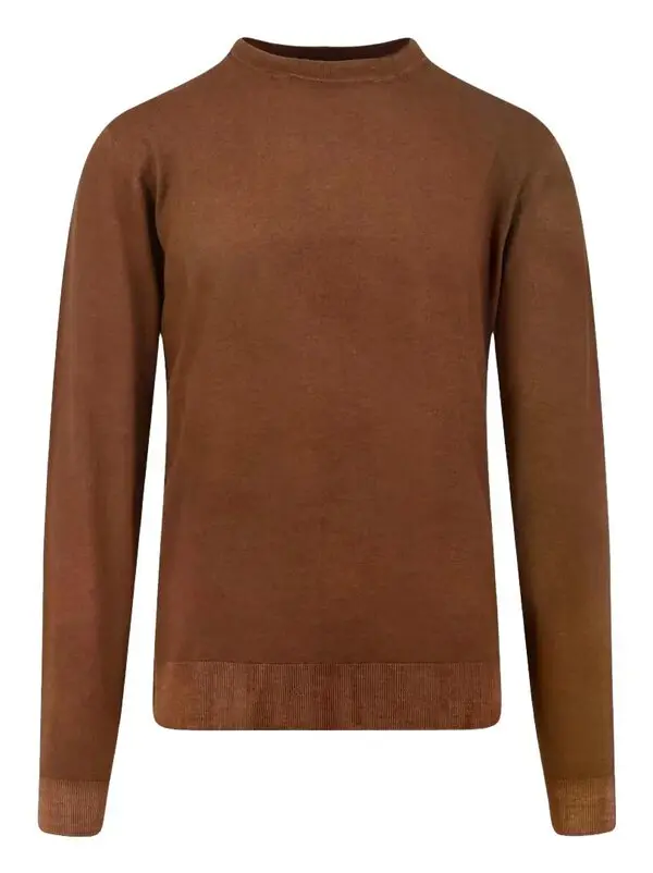Corneliani Crew Neck Ribbed Sweater - Brown