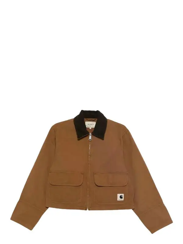 Carhartt Work In Progress Cropped Corduroy Collar Jacket - Brown