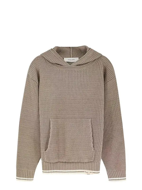 GOLDEN GOOSE Hooded Sweatshirt In Dove Grey - Brown