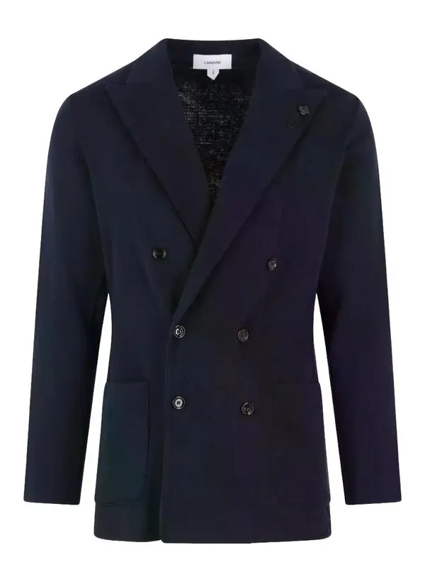 LARDINI Double-breasted Dinner Jacket - Black