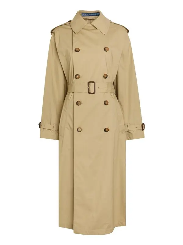 Polo Ralph Lauren Belted Stretch-cotton Trench Coat - Tan