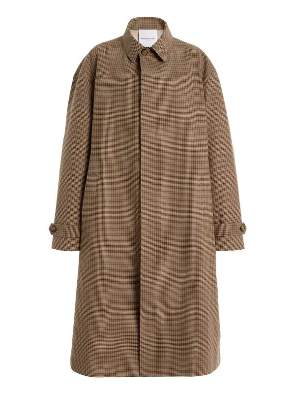 Brandon Maxwell The Quinn Waterproof Twill Driving Coat - Plaid