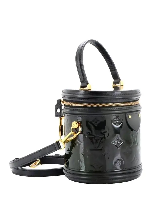 LOUIS VUITTON Cannes Handbag Monogram Vernis Crossbody Bag - Black