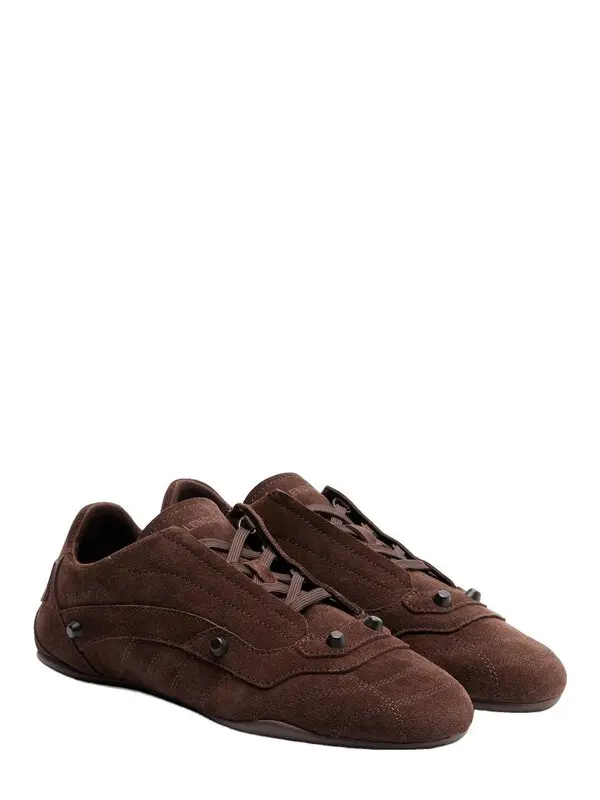 Balenciaga City Suede Lace-up Sneakers - Brown