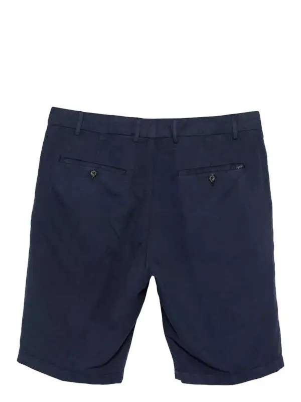 Paul & Shark Pleated Cotton Shorts - Blue