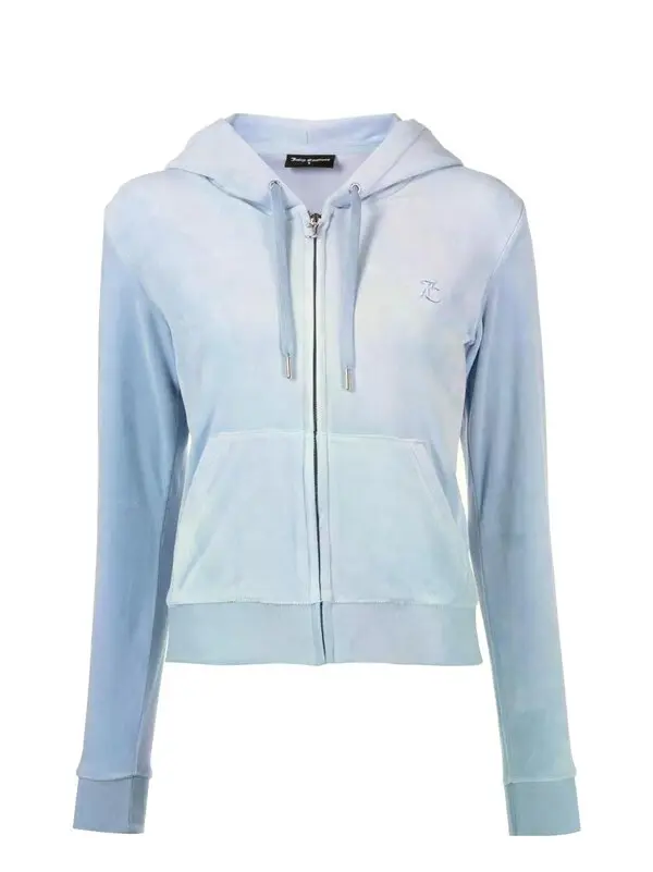 Juicy Couture Velvet Effect Hoodie - Blue