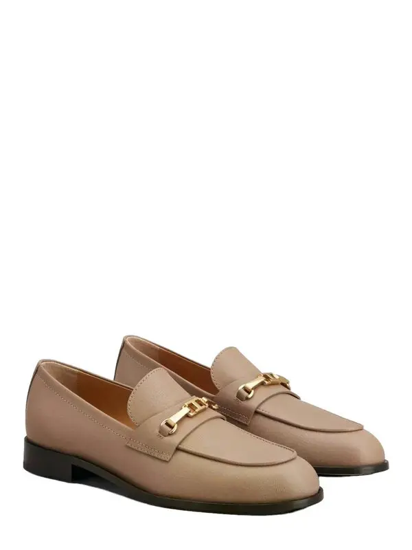 TOD'S Gold-tone Hardware Loafers - Brown